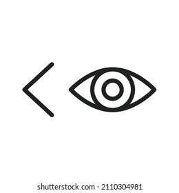 Look Left Icon Vector Image Can Stock Vector (Royalty Free) 2110304981 ...