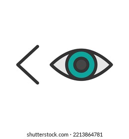 Look Left Icon Vector Image Can Stock Vector (Royalty Free) 2213864781 ...