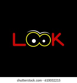 Look Logo Design Eyes Look Workds Stock Vector (Royalty Free) 610032215 ...