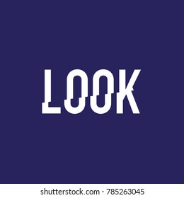 Look Word Cut Inclined Vector Stock Vector (Royalty Free) 785263045 ...