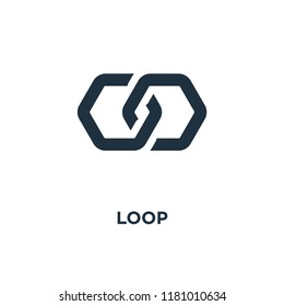 Loop Icon Black Filled Vector Illustration Stock Vector (Royalty Free ...