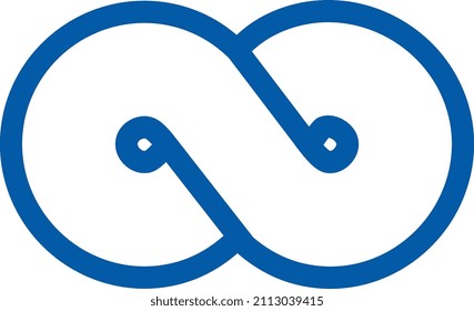 Loop Logo Blue Line Eight Shape Stock Vector (Royalty Free) 2113039415 ...