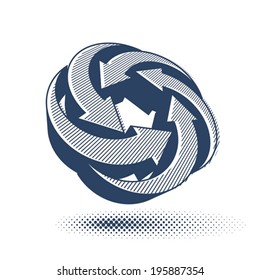 Looping Arrows Vector Abstract Symbol Conceptual Stock Vector (Royalty ...