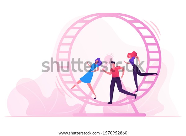 Looping Life Daily Routine Work Concept Stock Vector (Royalty Free ...