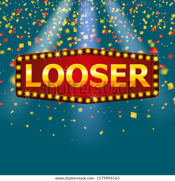 Looser Frame Label Shiny Banner Glowing Stock Vector (Royalty Free ...