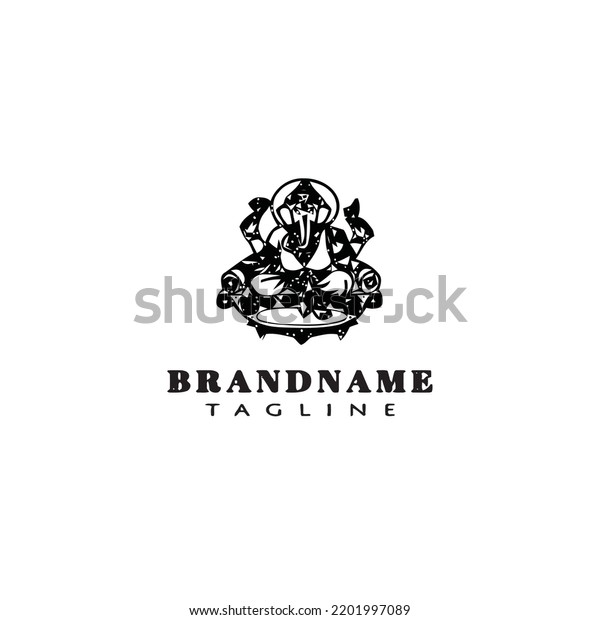 Lord Ganesh Logo Cartoon Icon Design Stock Vector (Royalty Free ...