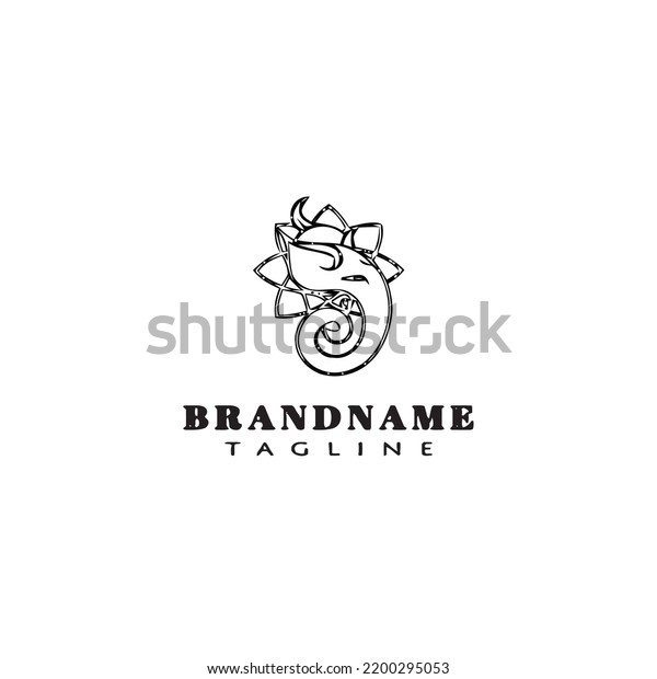 Lord Ganesh Logo Icon Design Template Stock Vector (Royalty Free ...