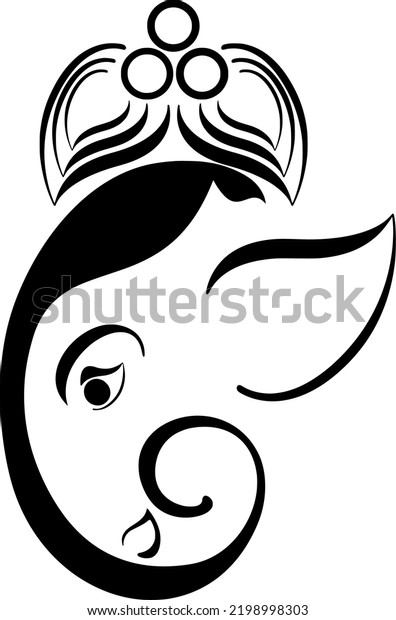Lord Ganesha Face Vector Image Stock Vector (Royalty Free) 2198998303 ...