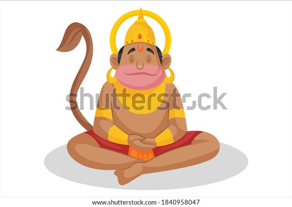 Lord Hanuman Doing Meditation Vector Graphic Stock Vector (Royalty Free ...