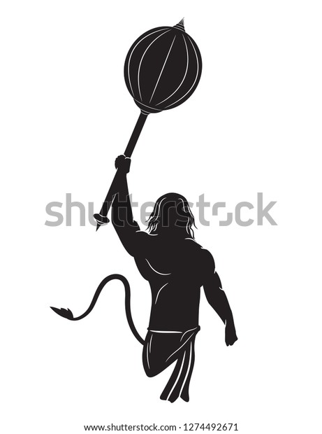 Lord Hanuman Gadha Weapon Vector Design Stock Vector (Royalty Free ...