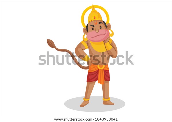Lord Hanuman Smiling Vector Graphic Illustration Stock Vector (Royalty ...