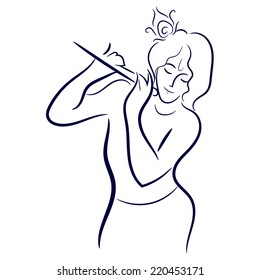 Lord Krishna Flute Vector Illustration 스톡 벡터(로열티 프리) 220453171 ...