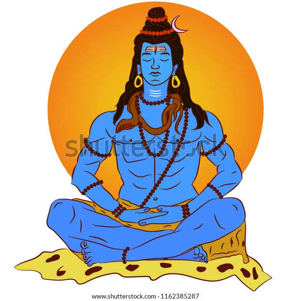 Lord Mahadev Vector Design Art Stock Vector (Royalty Free) 1162385287 ...