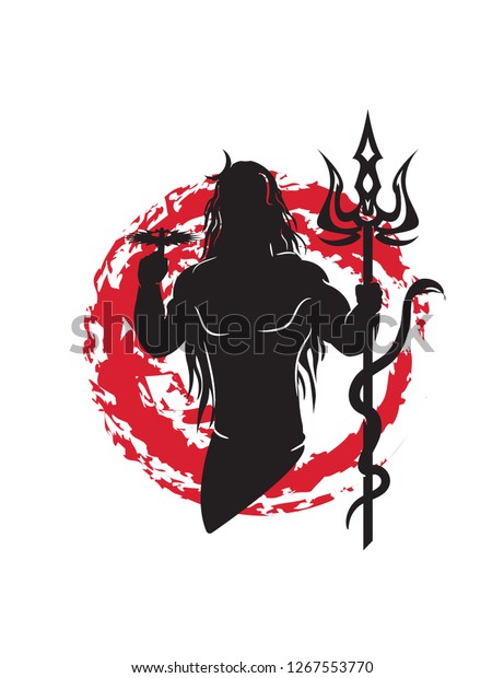 Lord Mahadev Vector Silhouette Design Mahadev Stock Vector (Royalty ...