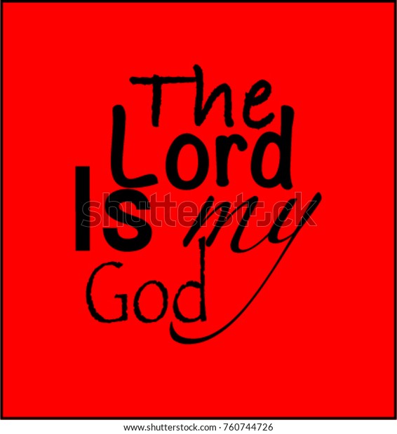Lord My God Red Background Stock Vector (Royalty Free) 760744726 ...