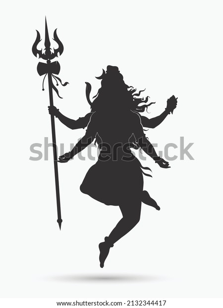 Lord Shiv Graphic Trendy Design Trident: เวกเตอร์สต็อก (ปลอดค่า ...