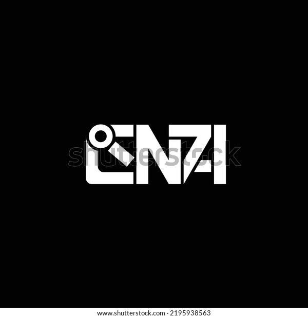 Lorenza Vector Logo On Black Background Stock Vector (Royalty Free ...