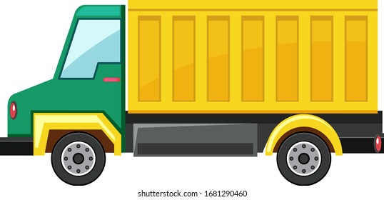 Lorry Truck On White Background Illustration Stock Vector (Royalty Free ...