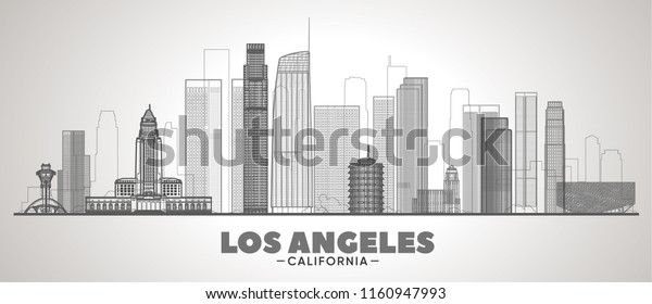 325 Los angeles outline skyline 图片、库存照片和矢量图 | Shutterstock
