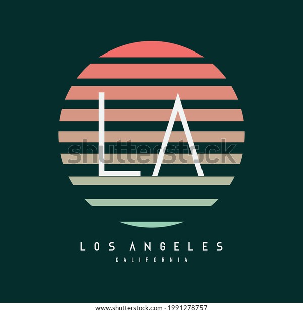 Losangeles Typography Vector Illustration Perfect Design Stock Vector ...