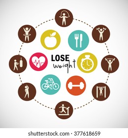 Lose Weight Design Stock Vector (Royalty Free) 377618659 | Shutterstock