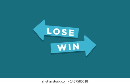 Lose Win Written On Arrows Opposite Stock Vector (Royalty Free ...