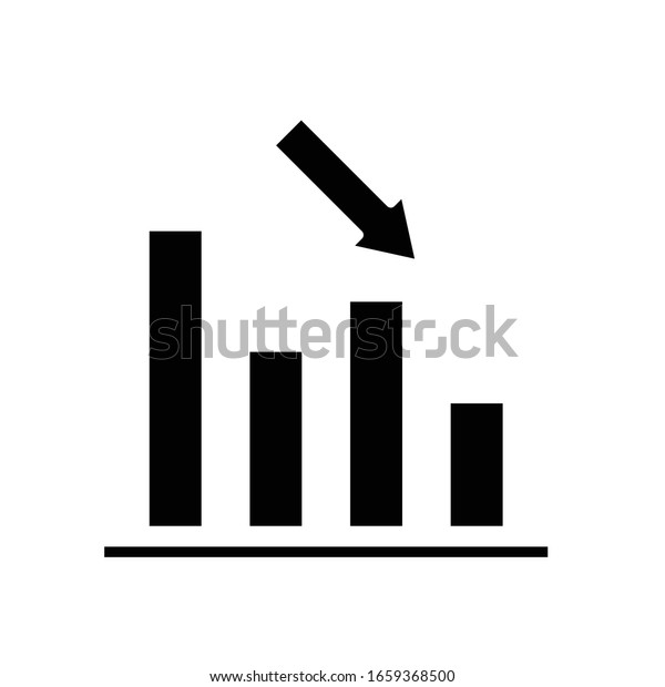 Loss Chart Black Icon Concept Illustration Stock Vector (Royalty Free ...