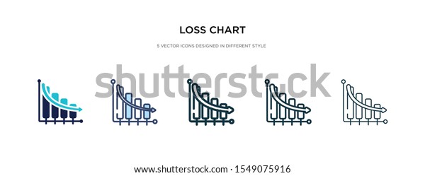 Loss Chart Icon Different Style Vector Stock Vector (Royalty Free ...
