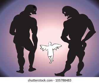 Vektor Stok Silhouettes Business People Walking Forward On (Tanpa ...