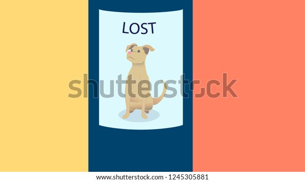 Lost Dog Vector Illustration Stock Vector (Royalty Free) 1245305881 ...