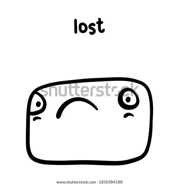 Lost Hand Drawn Vector Illustration Cartoon Stock Vector (Royalty Free ...