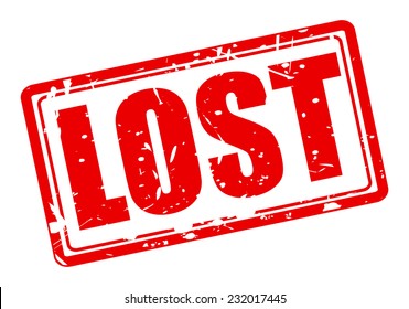 Lost Red Stamp Text On White Stock Vector (Royalty Free) 232017445 ...