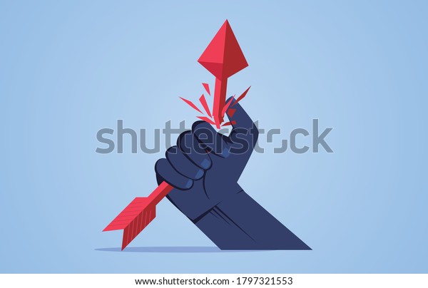 Lost Target Arrow Destroyed By Huge Stock Vector (Royalty Free ...