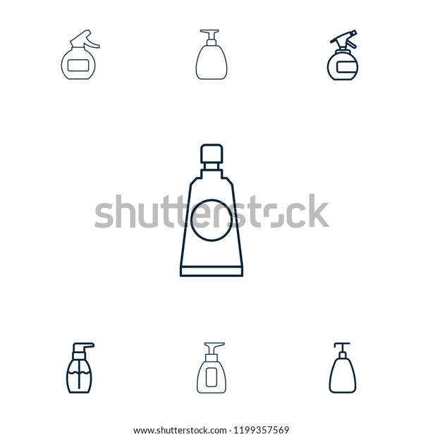 Lotion Icon Collection 7 Lotion Outline Stock Vector (Royalty Free ...