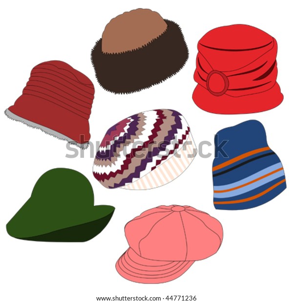Lots Hats Set 03 Stock Vector (Royalty Free) 44771236 | Shutterstock