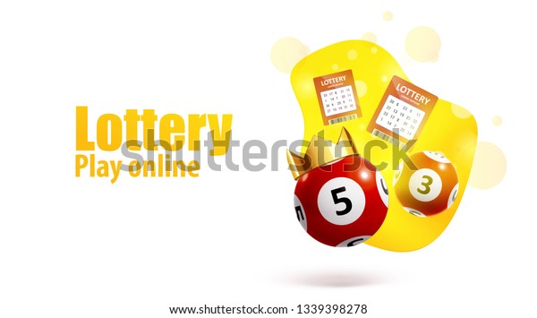 Lottery Realistic 3d Objects Logo Stock Vector (Royalty Free) 1339398278