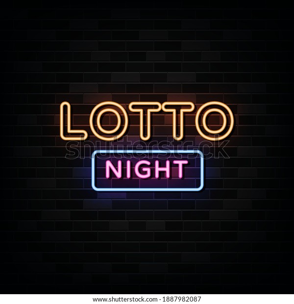 Lotto Night Neon Signs Vector Stock Vector (Royalty Free) 1887982087 ...