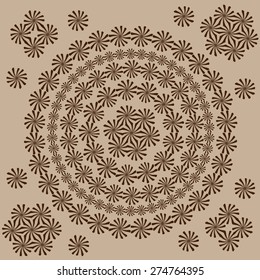 Lotus Flower Circle Pattern Stock Vector (Royalty Free) 274764395 ...