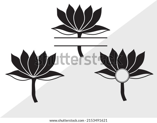 Lotus Flower Monogram 인쇄 가능한 벡터 스톡 벡터(로열티 프리) 2153491621 | Shutterstock