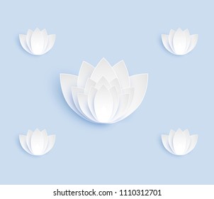 Lotus Flower Paper Vector Stock Vector (Royalty Free) 1110312701 ...