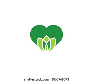 Lotus Heart Logo Stock Vector (Royalty Free) 1066768073 | Shutterstock