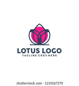 Lotus Logo Design Stock Vector (Royalty Free) 1219267270