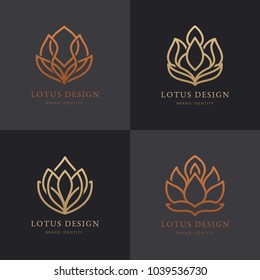 Lotus Logo Design Collection Stock Vector (Royalty Free) 1039536730 ...