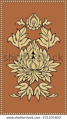 Lotus Motif Stock Vector (Royalty Free) 231335602 - Shutterstock