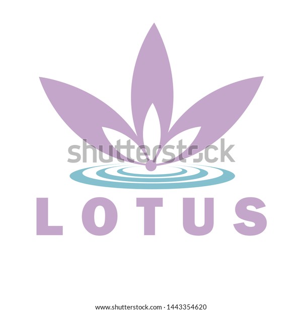 Lotus On Water Logo Template Stock Vector (Royalty Free) 1443354620 ...