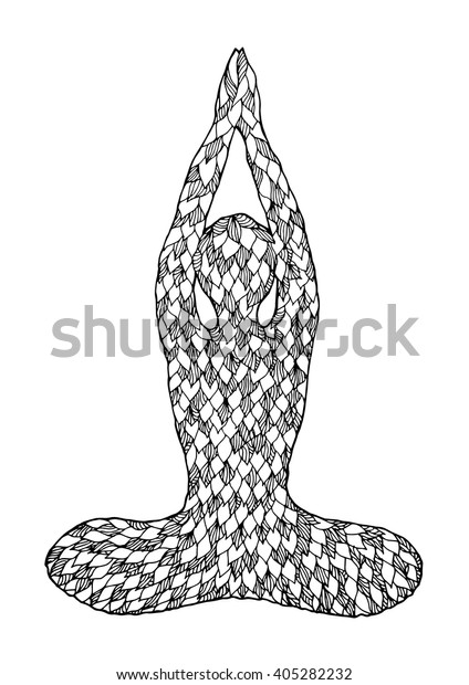 Lotus Pose Hands Yoga Position Posture Stock Vector (Royalty Free ...
