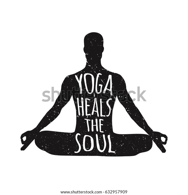 Lotus Position Pose Silhouette Vector Illustration 스톡 벡터(로열티 프리 ...
