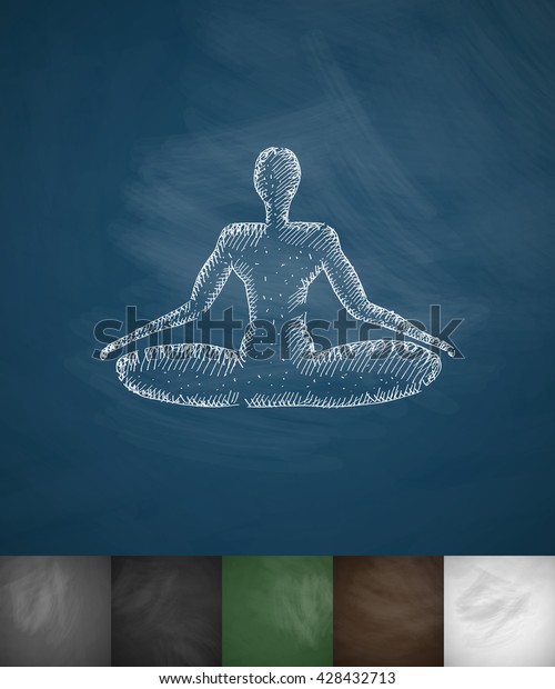 Lotus Posture Icon Hand Drawn Vector Stock Vector (Royalty Free ...
