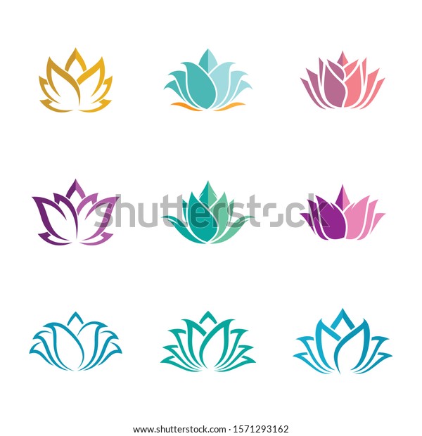 Lotus symbol vector icon illustration