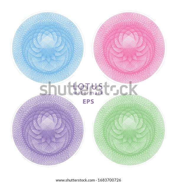 Lotus Watermark Mandala Vector Illustration Stock Vector (Royalty Free ...